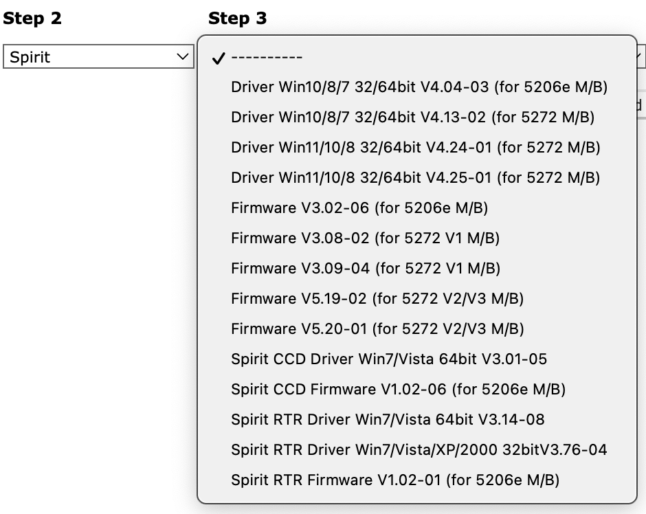 Spirit Si Driver & Firmware